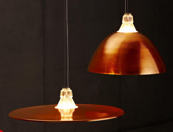 Kupfer Pendelleuchten Crash Bell von Diesel mit Foscarini